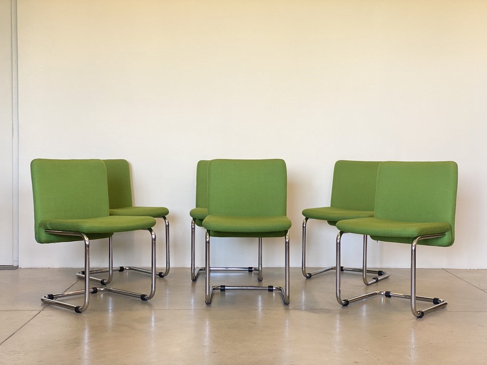 Vintage Chromed Steel Chairs, 1970s, Set of 6 for sale at Pamono