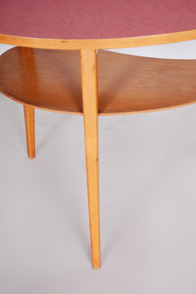 Mid-Century Original Small Table in Beech & Formica, Czech, 1950s for ...