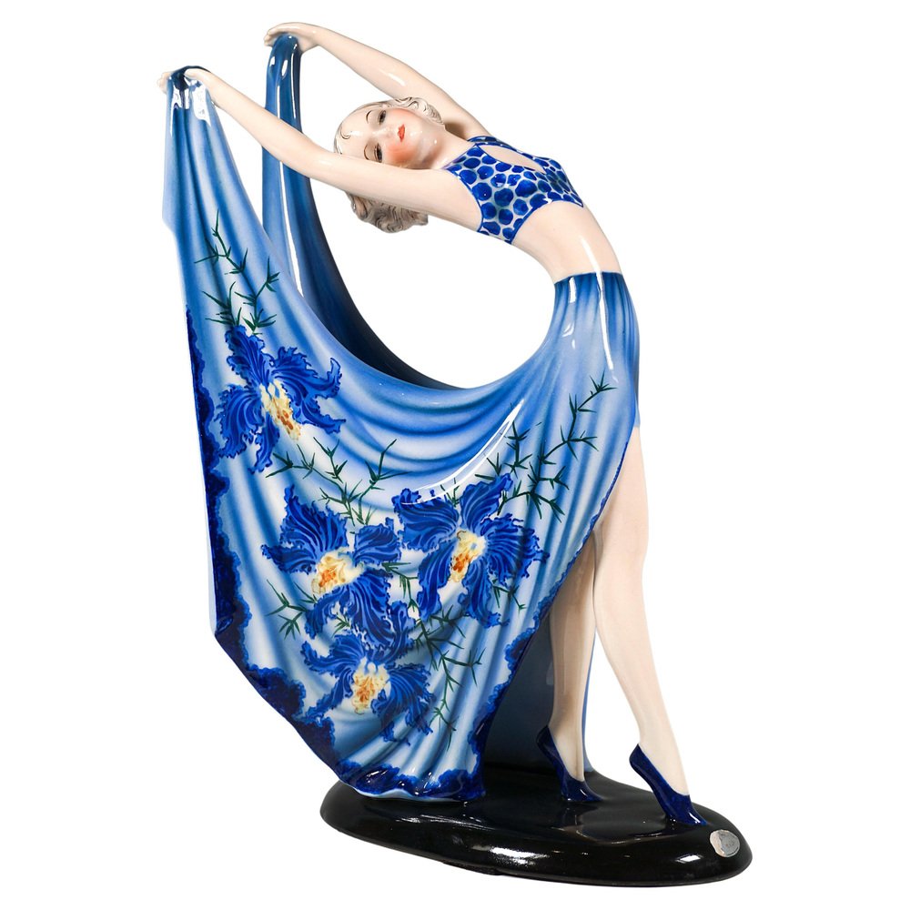 Art Deco Dancer Beauty attributed to Stephan Dakon for Goldscheider ...