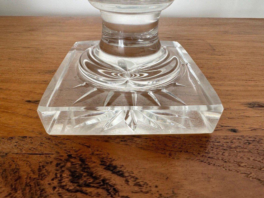 Early 19th Century Cut Crystal Vase with Grindstone and Cherub ...