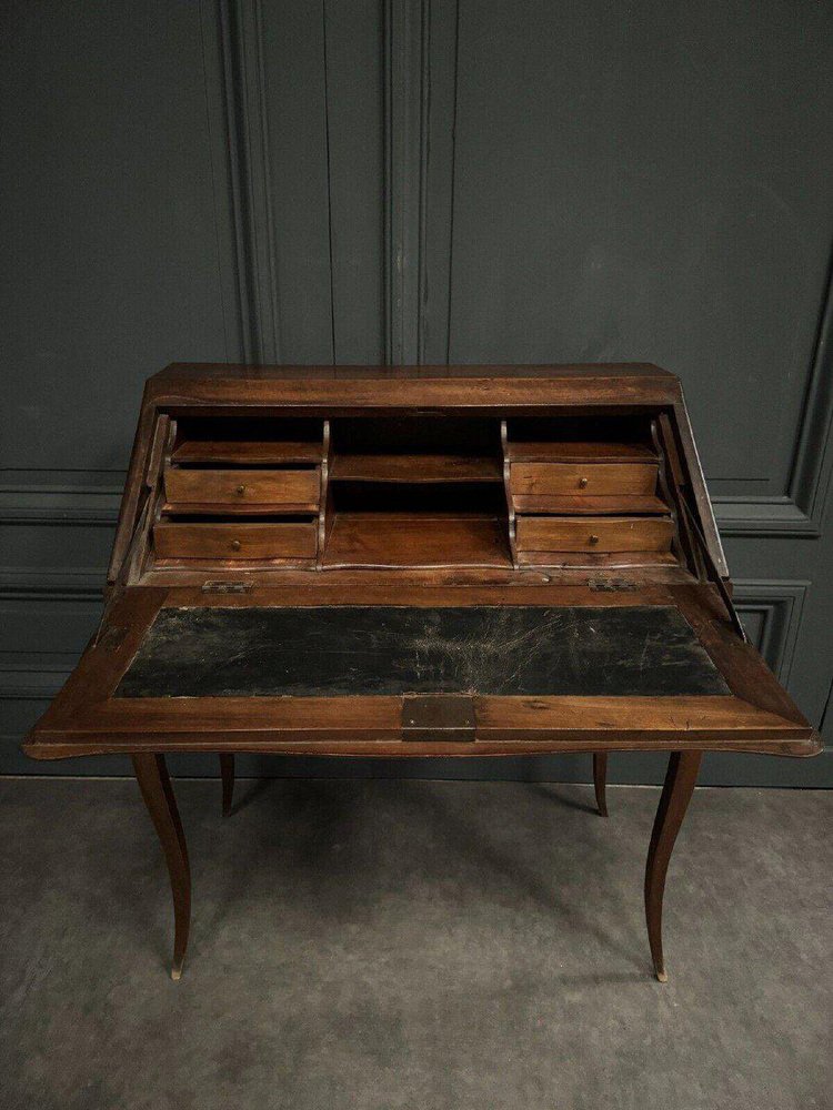 Small Speed Bump Desk in Walnut with Drawers, Late 19th Century for ...