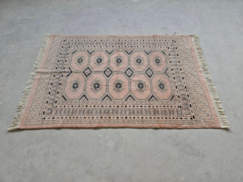 Vintage Hand-Knotted Bokhara Rug in Pink Tone, Pakistan, 1950s for sale ...