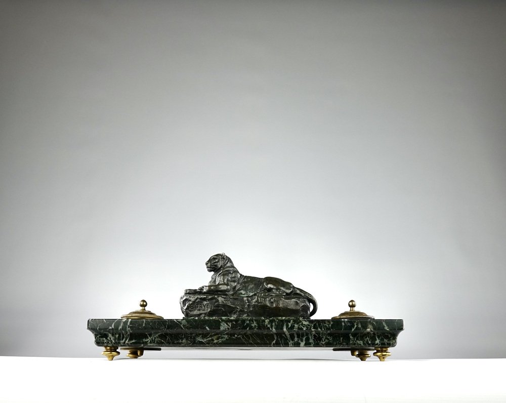 Panther of India Inkwell by Antoine Louis Barye for Ferdinand ...
