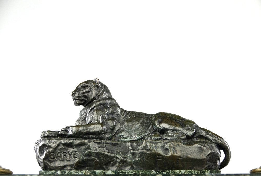 Panther of India Tintenfass von Antoine Louis Barye für Ferdinand ...