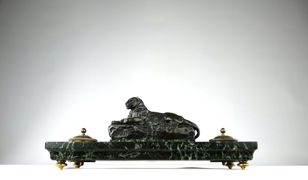 Panther of India Inkwell by Antoine Louis Barye for Ferdinand ...