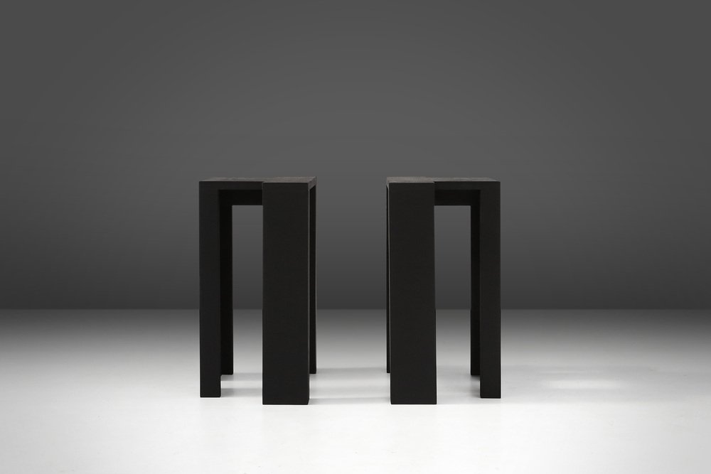 Black Stackable Stool by Bram Vanderbeke, Belgium for sale at Pamono