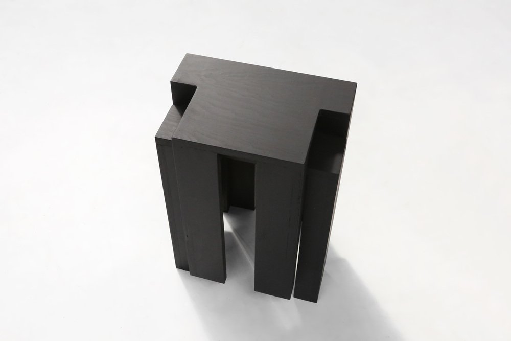 Black Stackable Stool by Bram Vanderbeke, Belgium for sale at Pamono