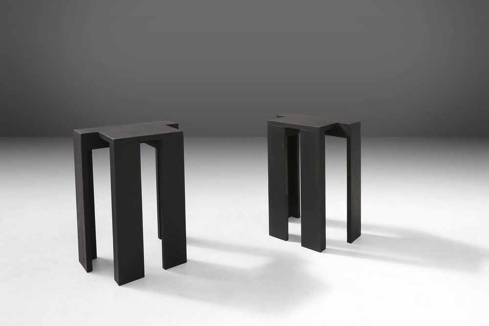 Black Stackable Stool by Bram Vanderbeke, Belgium for sale at Pamono