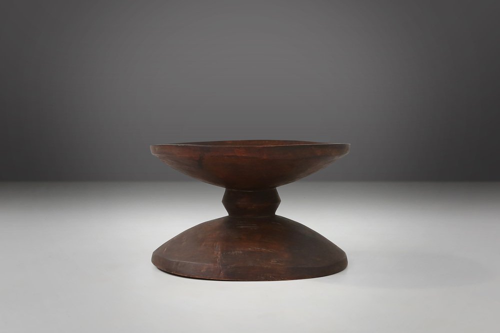 Large African Tree Trunk Bowl in Oak, 1950s for sale at Pamono