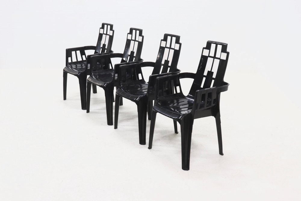 Boston Chairs by Pierre Paulin for Henry Massonnet, France, 1980s, Set ...