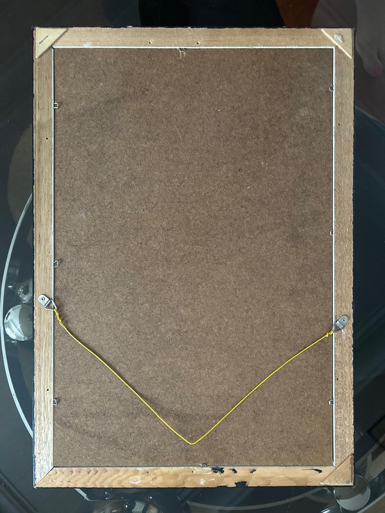 Mirror with Drawing by Alphonse Mucha, 1970s for sale at Pamono