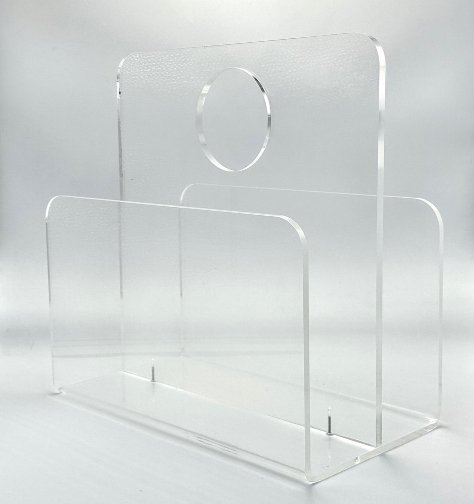 Acrylic Glass Magazine Rack, 1970s for sale at Pamono
