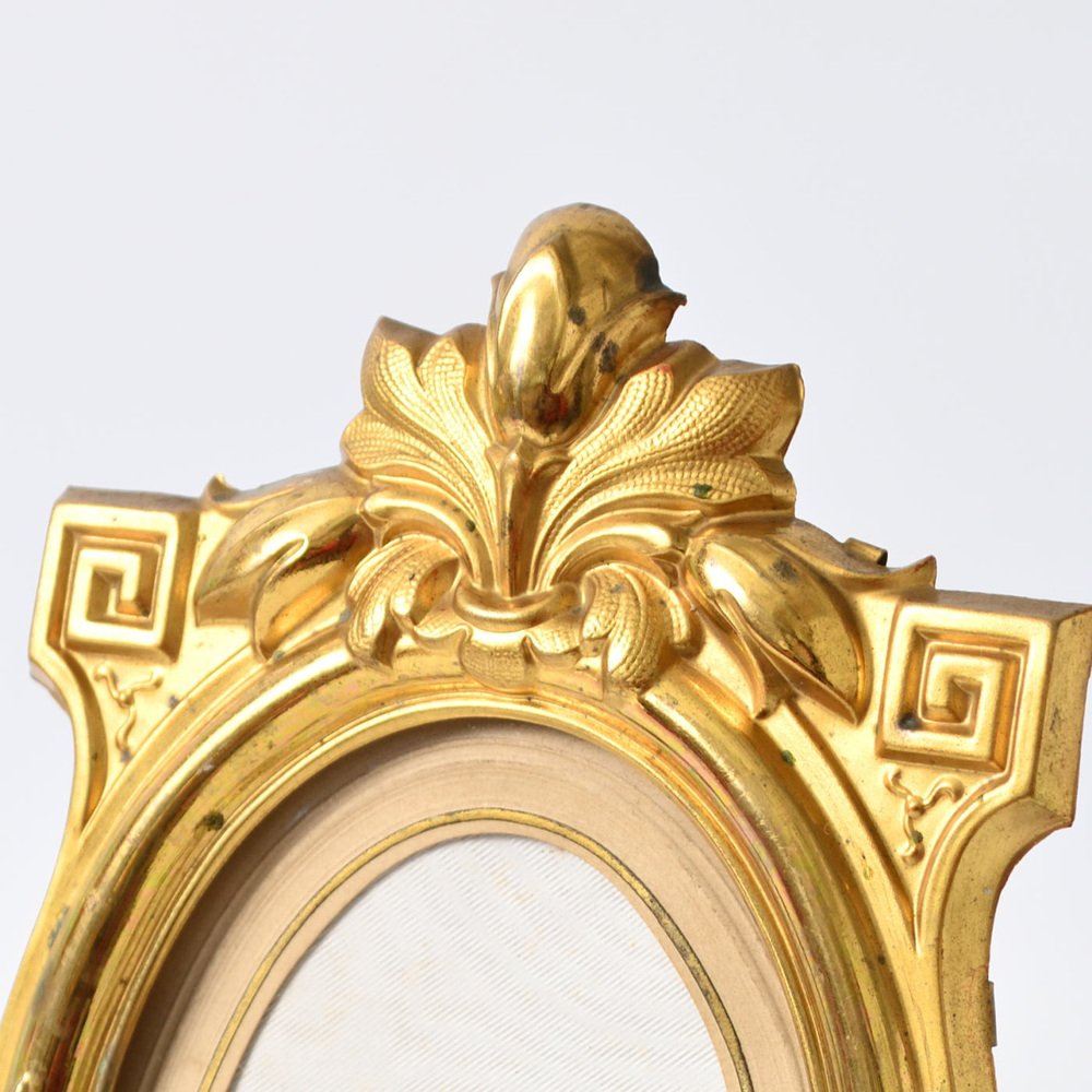 Antique Embossed Brass Picture Frame, 1920s for sale at Pamono