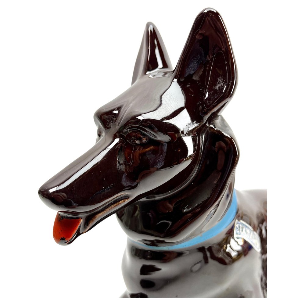 Vintage Porcelain Statue of Shepherd Dog from Spana, 1950s for sale at ...
