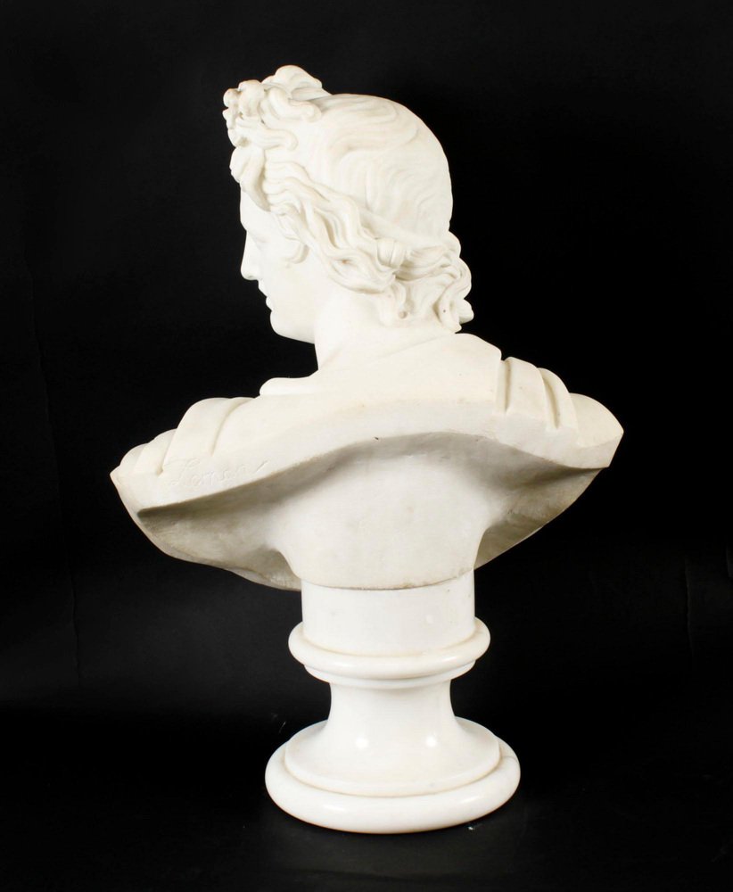 Italian Artist, Antique Belvedere Bust of Greek God Apollo, 19th ...