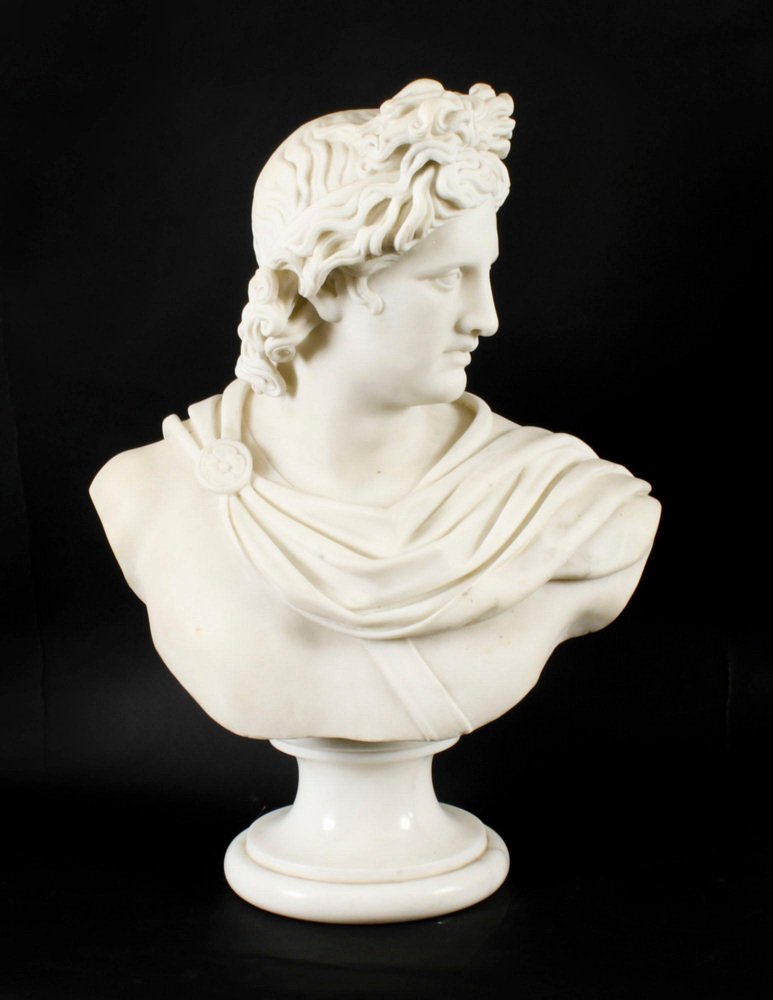 Italian Artist, Antique Belvedere Bust of Greek God Apollo, 19th ...