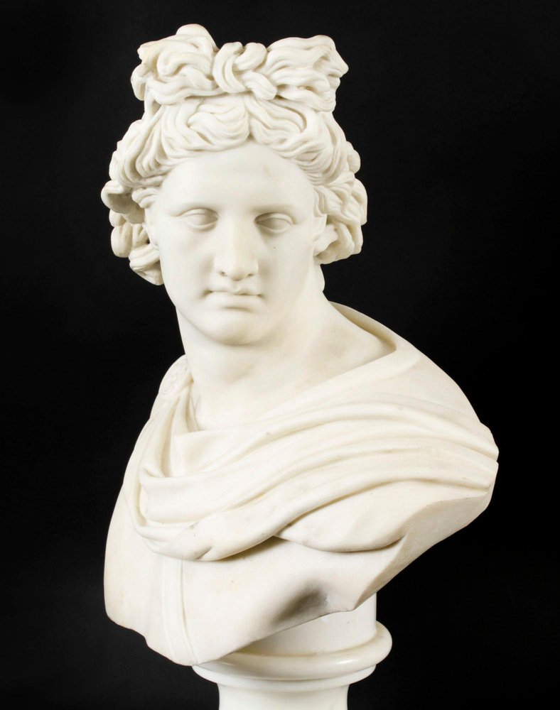 Italian Artist, Antique Belvedere Bust of Greek God Apollo, 19th ...