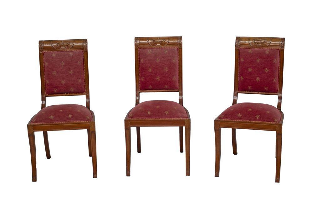 Directoire Style Chairs in Cherry Wood, 1990s, Set of 6 for sale at Pamono