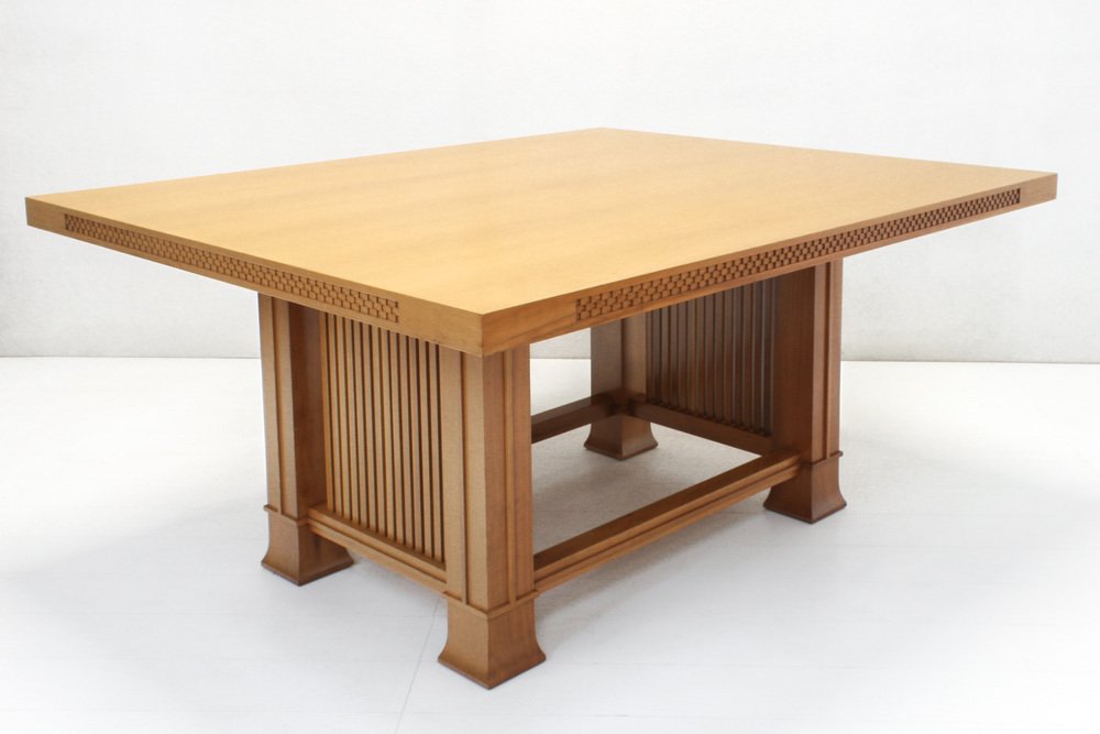 Model 615 Husser Dining Table & Model 614 Coonley Chairs by Frank Lloyd ...