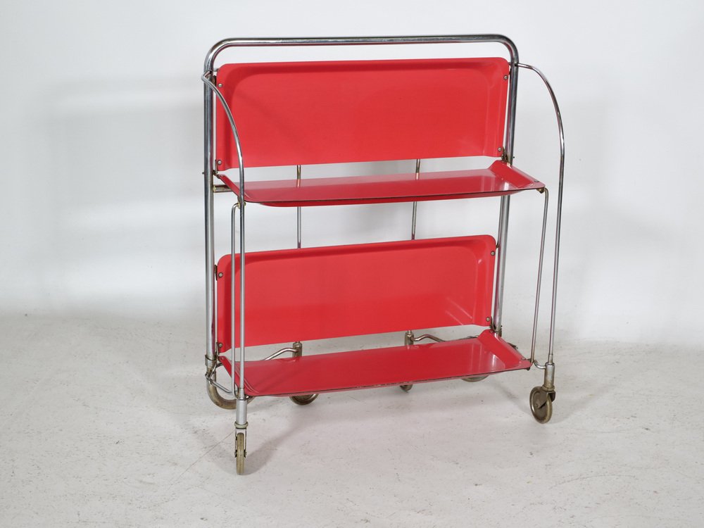 Mid-Century Folding Serving Trolley from Bremshey, 1960s for sale at Pamono