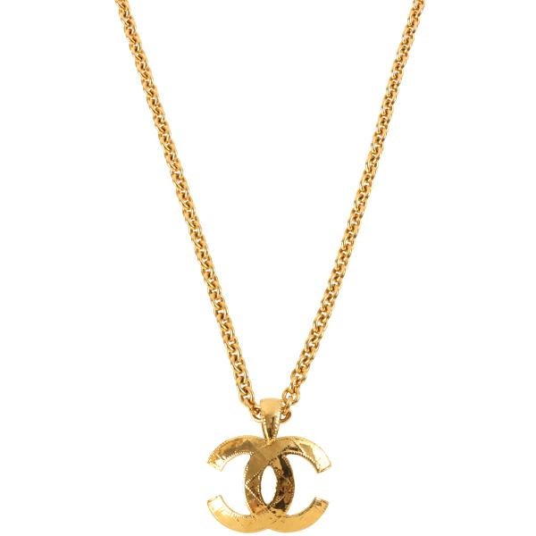 CC Mark Plate Long Necklace from Chanel, 1994 for sale at Pamono
