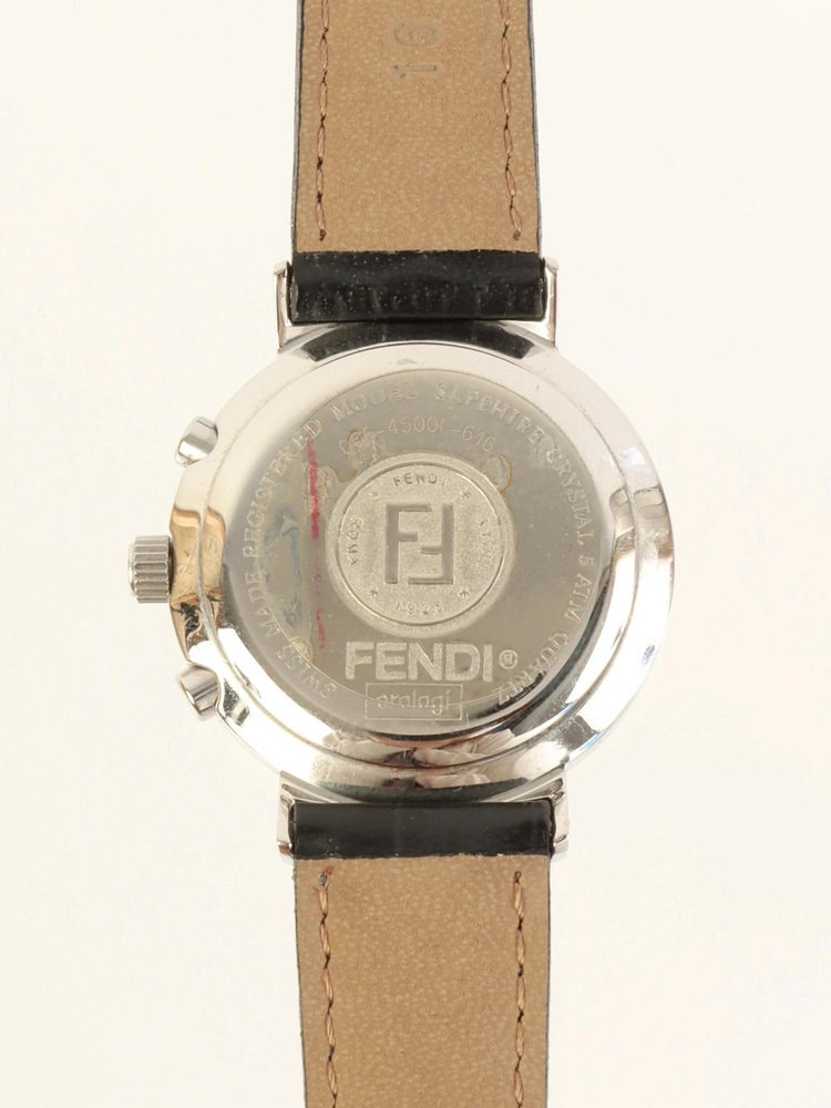 Watches Logo Face Watch in Black from Fendi for sale at Pamono