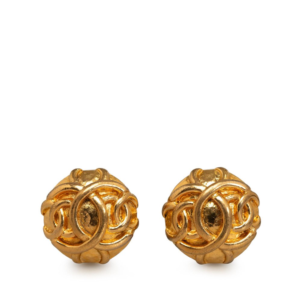 CC Clip-On Earrings from Chanel, Set of 2 for sale at Pamono