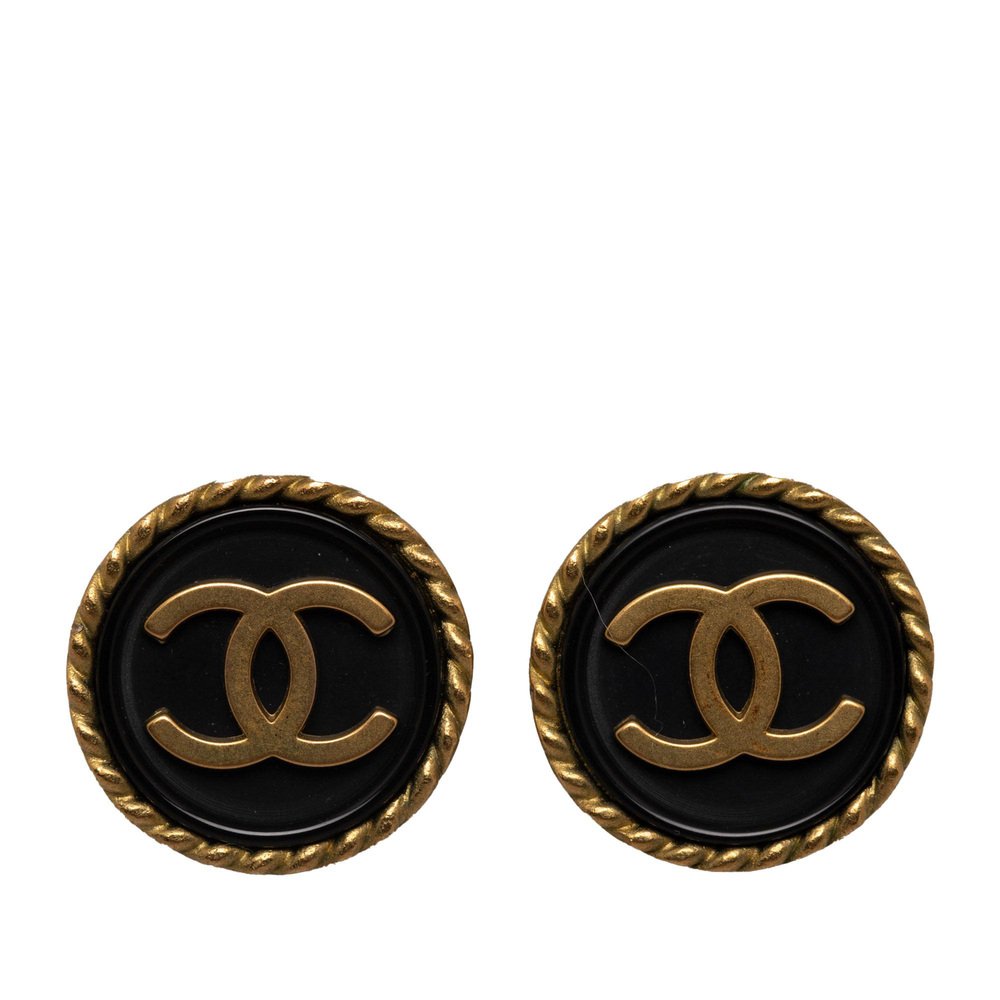 CC Clip-On Earrings from Chanel, Set of 2 for sale at Pamono