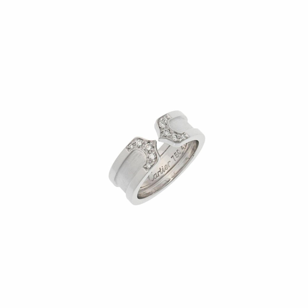 C2 Diamond Womens Ring in K18 White Gold from Cartier for sale at Pamono
