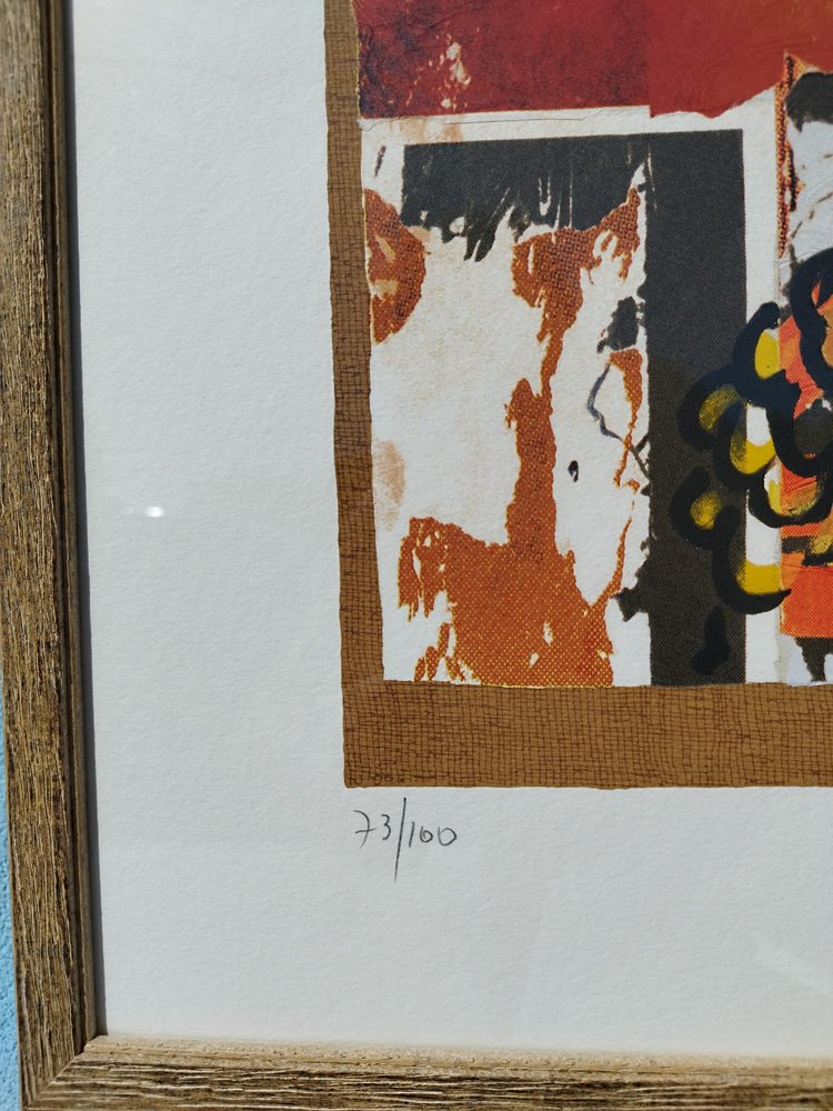 Mimmo Rotella, L'Angelo Cattivo, Serigraph & Collage, Framed for sale ...