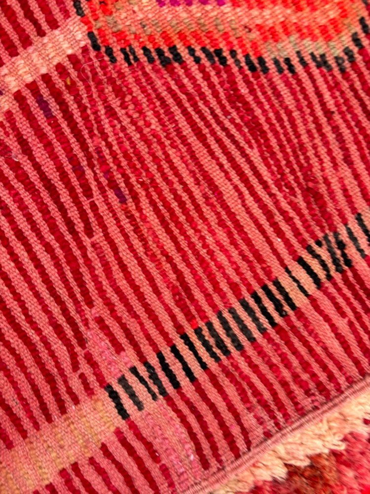 Moroccan Traditional Red Berber Runner Rug, 2000s for sale at Pamono