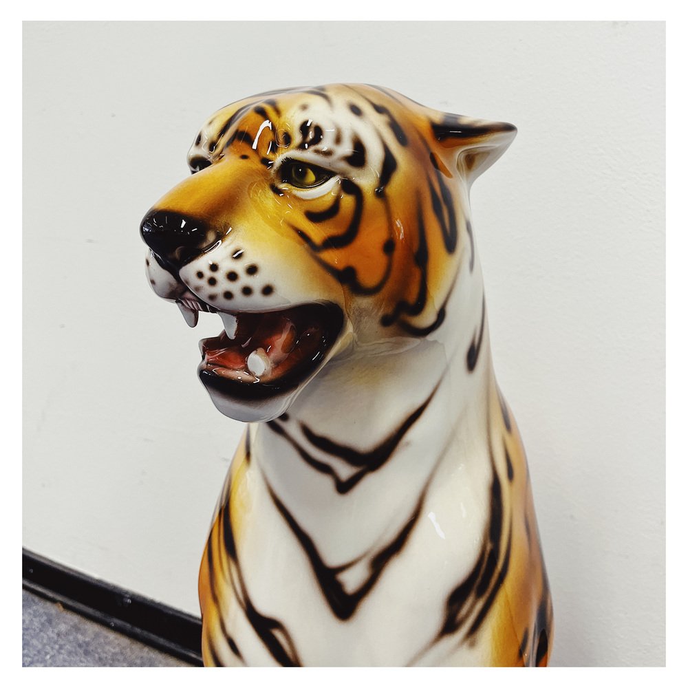Tiger Statue in Ceramic for sale at Pamono