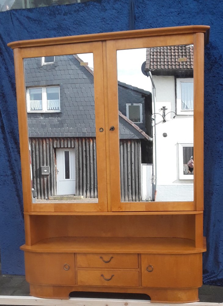 Vintage German Shelf Cabinet in Maple, 1950s for sale at Pamono