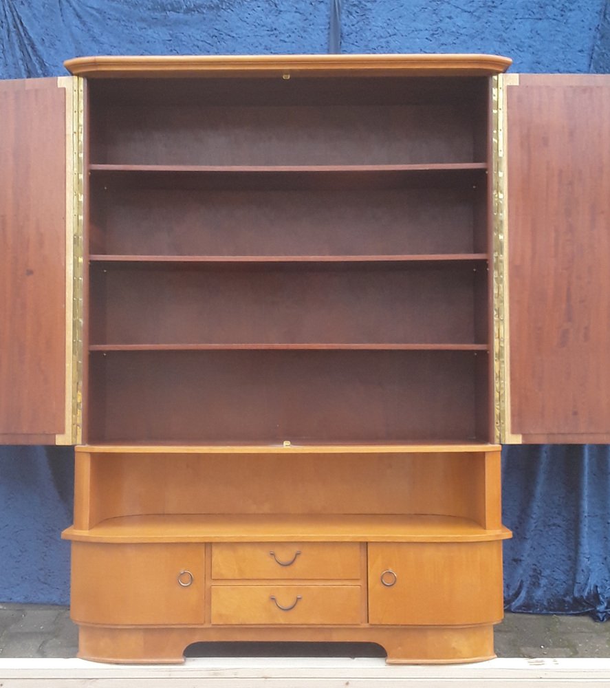 Vintage German Shelf Cabinet in Maple, 1950s for sale at Pamono