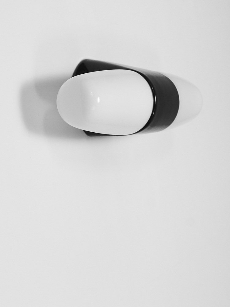 Bauhaus Black Double Wall Light attributed to Wilhelm Wagenfeld for ...