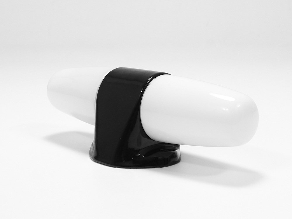 Bauhaus Black Double Wall Light attributed to Wilhelm Wagenfeld for ...