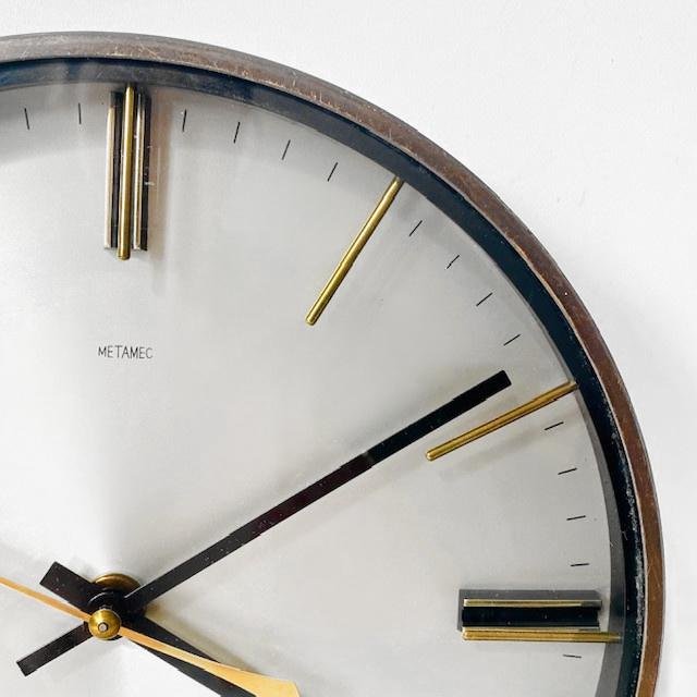 Mid-Century Wall Clock from Metamec, 1950s for sale at Pamono