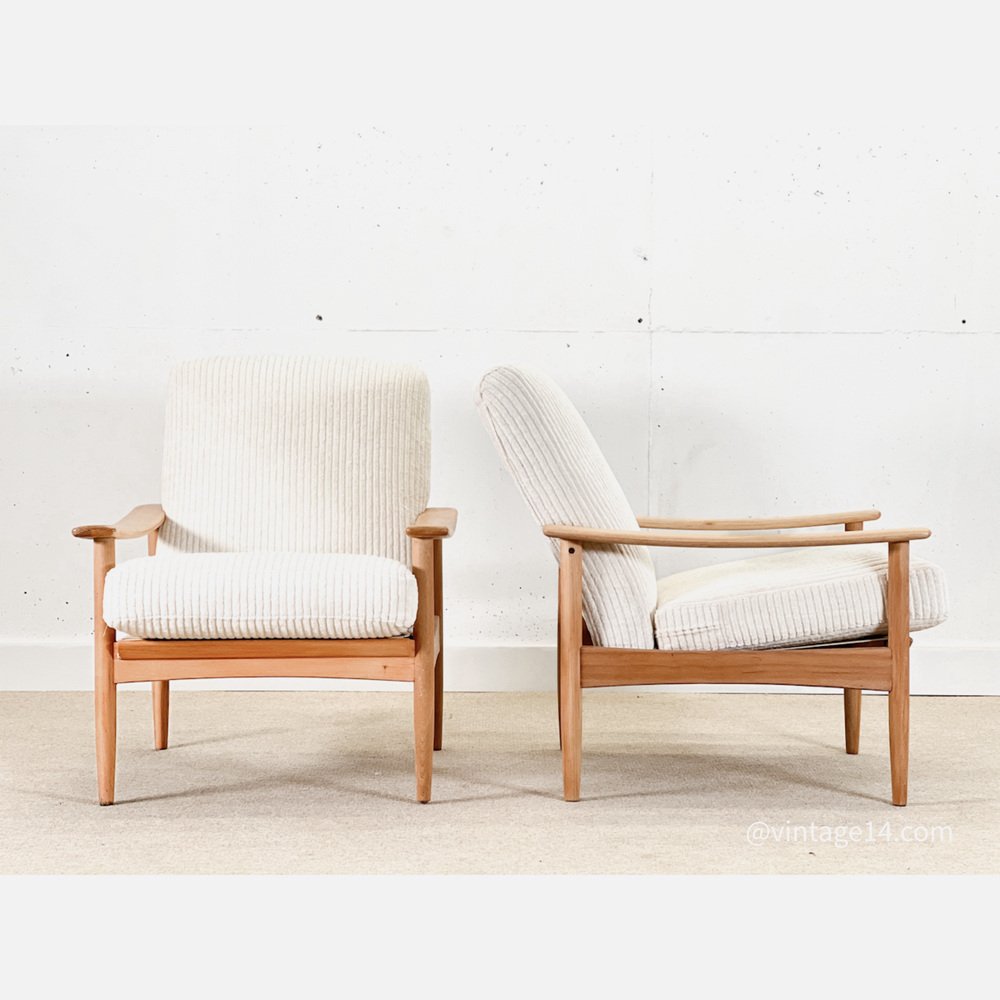 Set of Vintage Lounge Chairs by Guy Rogers, 1960s for sale at Pamono