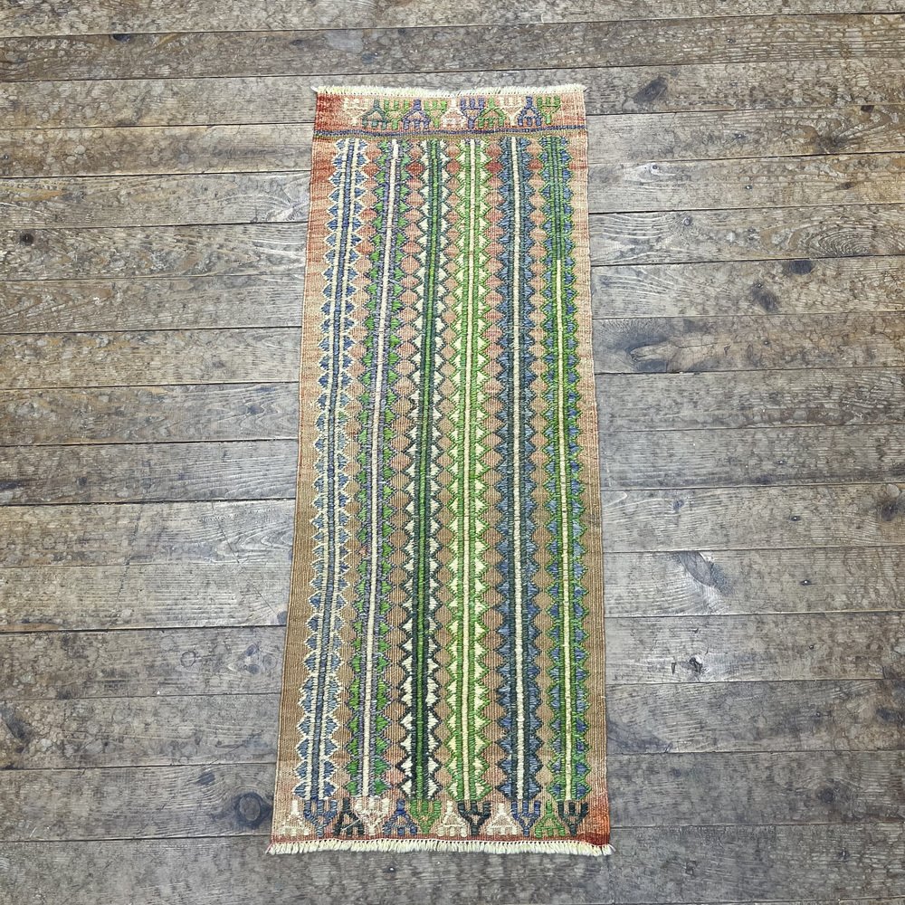 Vintage Turkish Cicim Kilim Runner Rug, 1970s for sale at Pamono