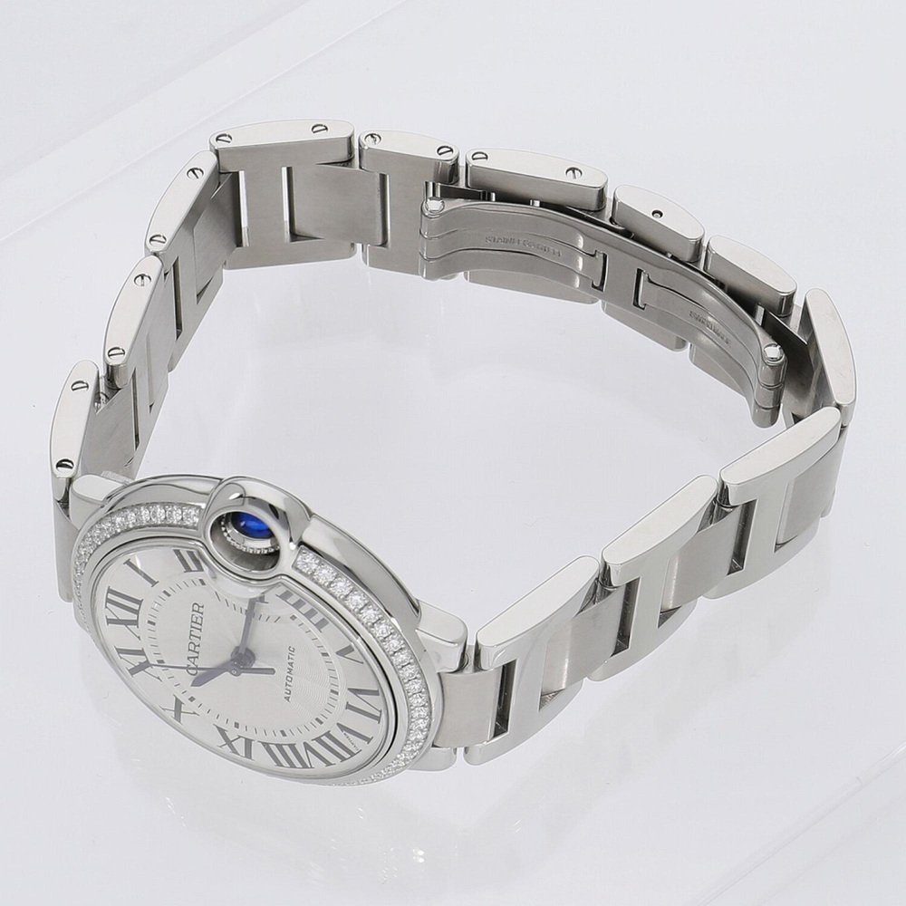 Ballon Bezel Diamond Watch in Silver from Cartier for sale at Pamono