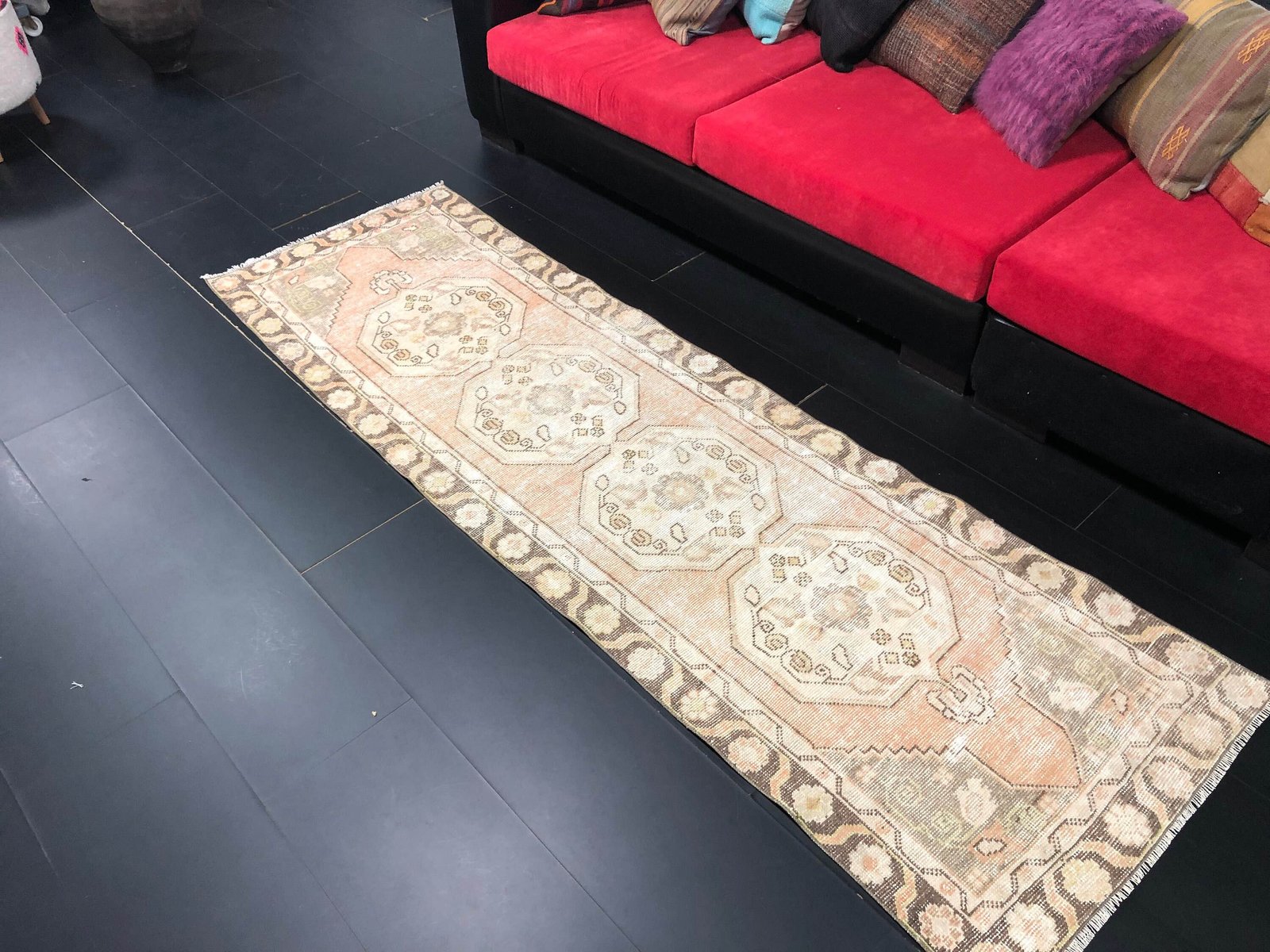 Turkish Wool Runner Rug, 1960s for sale at Pamono