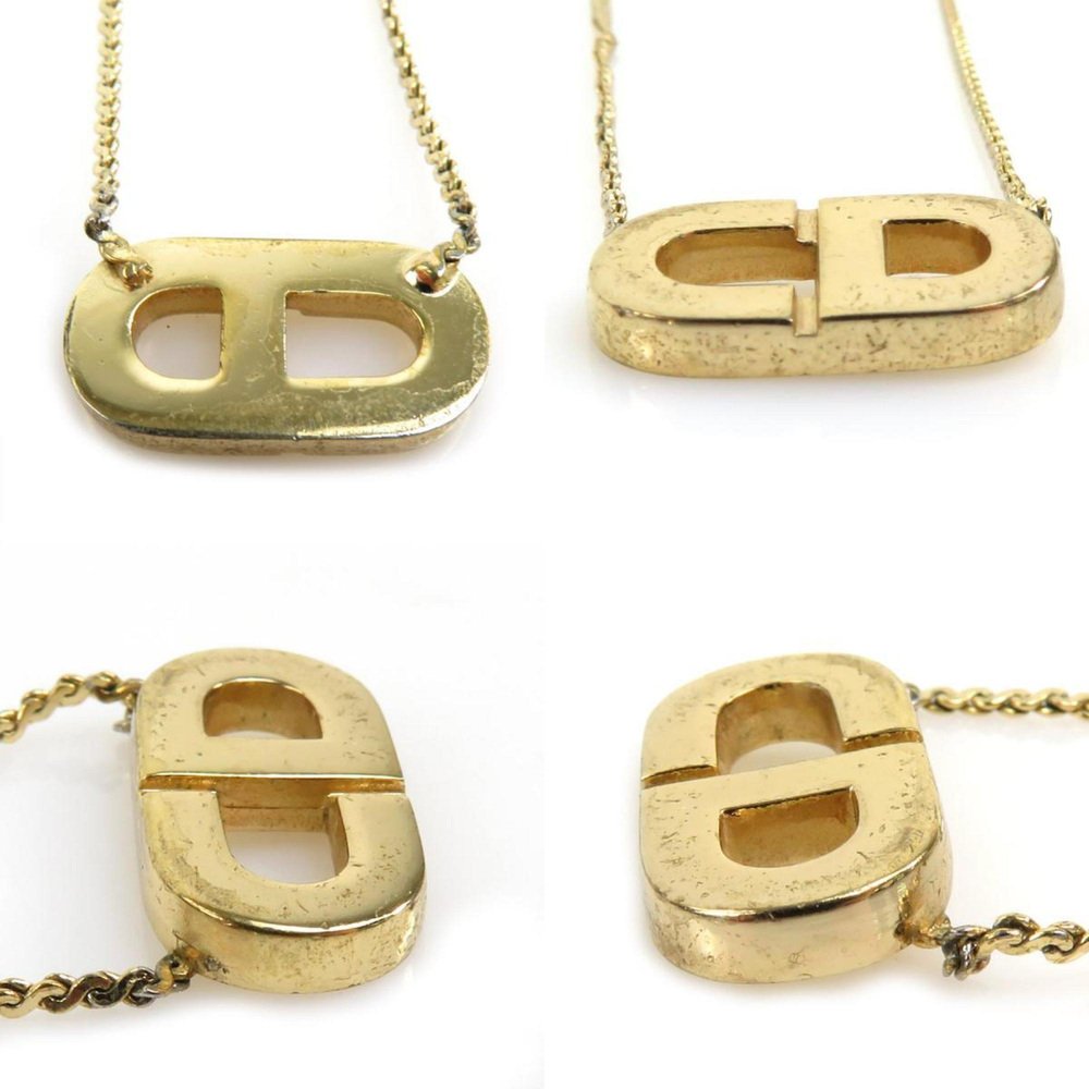 CD Necklace in Metal Gold from Christian Dior for sale at Pamono