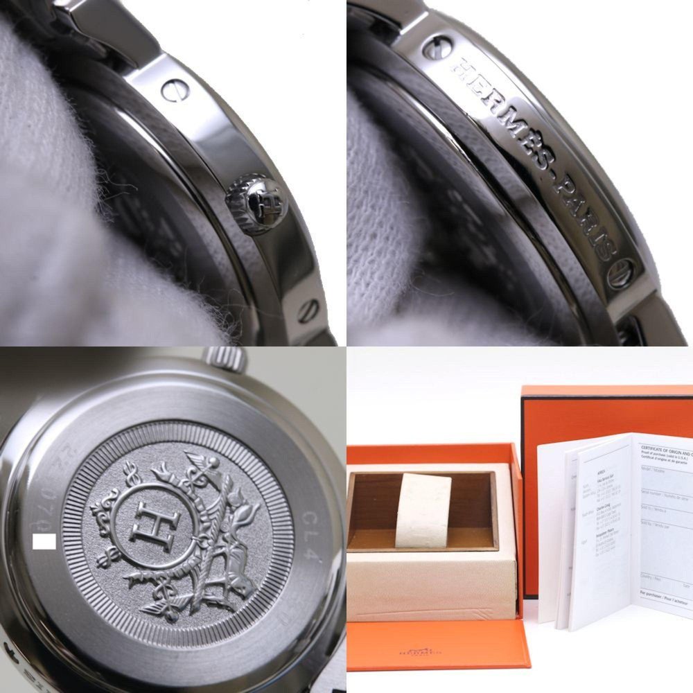HERMES Clipper Nacre CL4.230.215 3796 Bezel Diamond Old Buckle ...