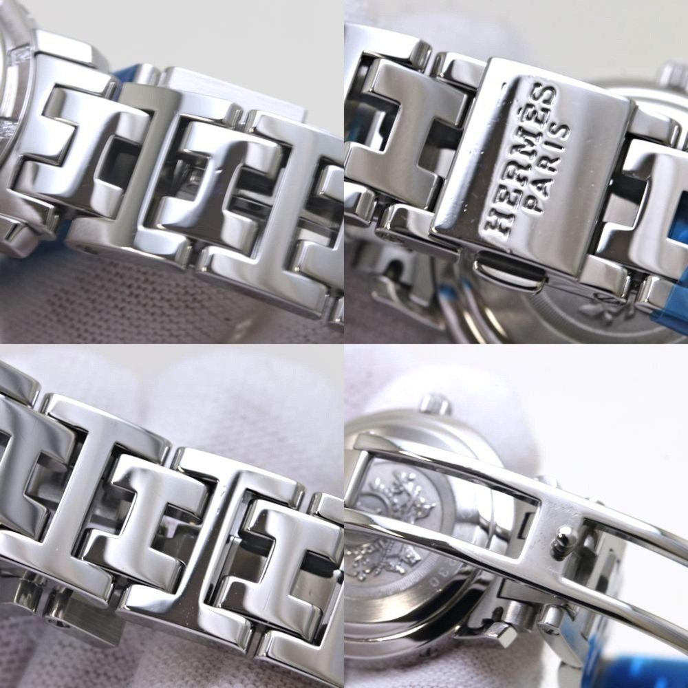 HERMES Clipper Nacre CL4.230.212 3821 Bezel 12P Diamond New Buckle ...