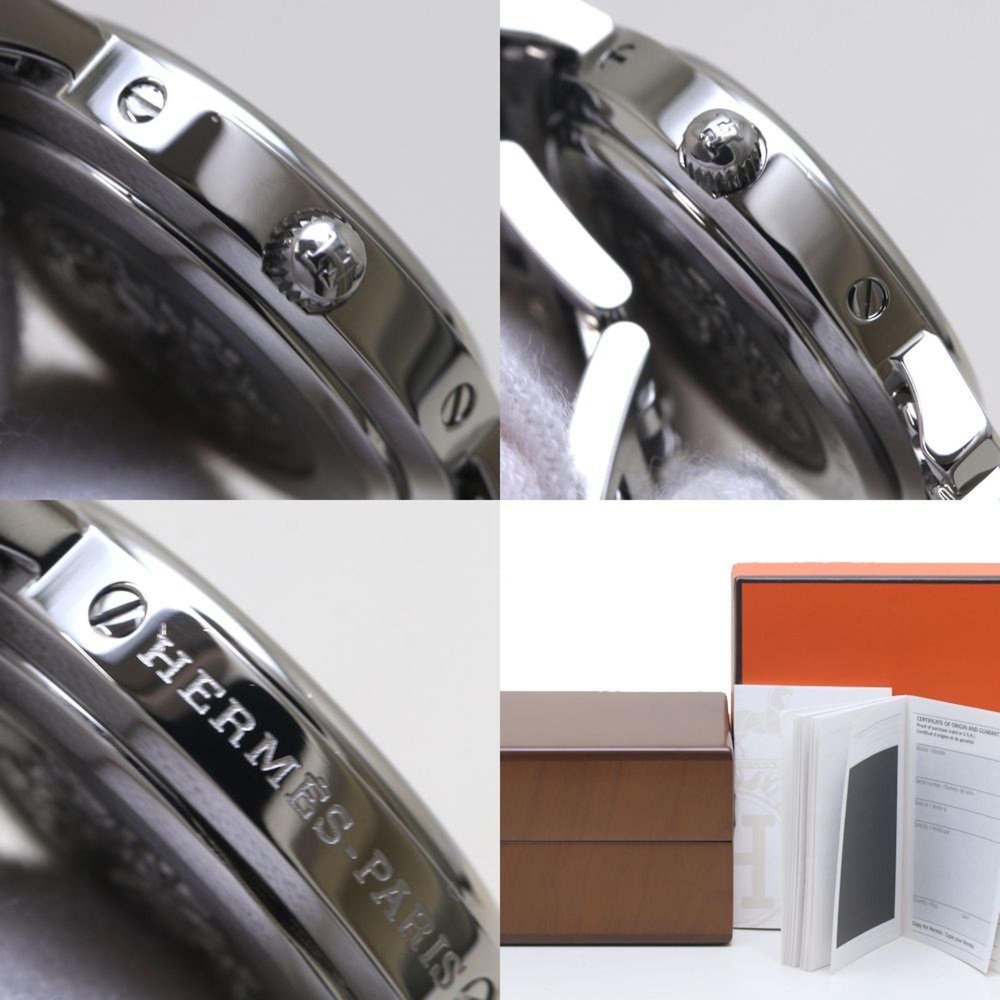 HERMES Clipper Nacre CL4.230.212 3821 Bezel 12P Diamond New Buckle ...