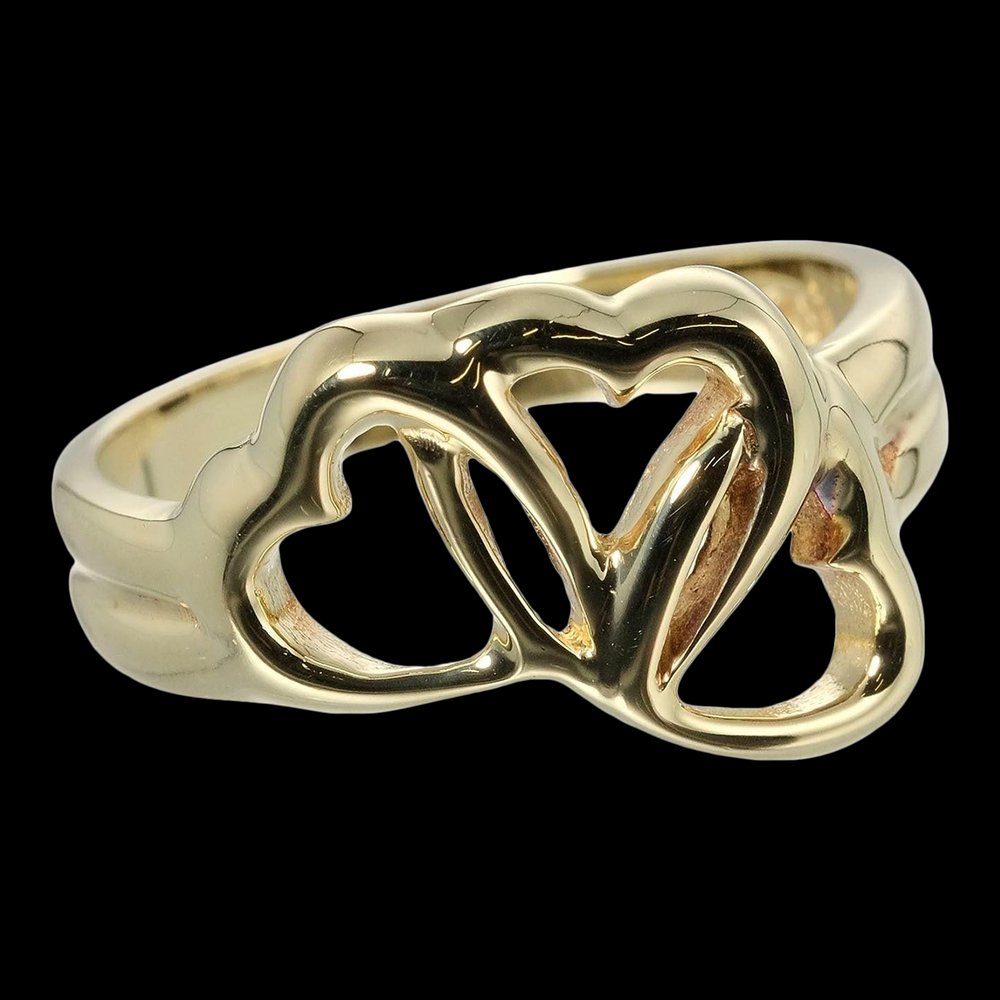 Tiffany & Co Triple Heart Ring for sale at Pamono
