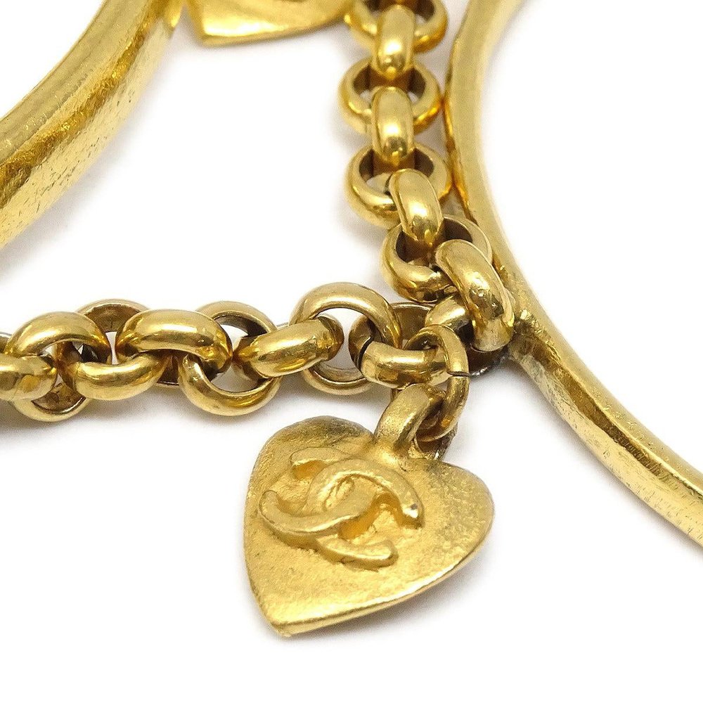 CHANEL Heart Bangle Gold 95P 56735 for sale at Pamono
