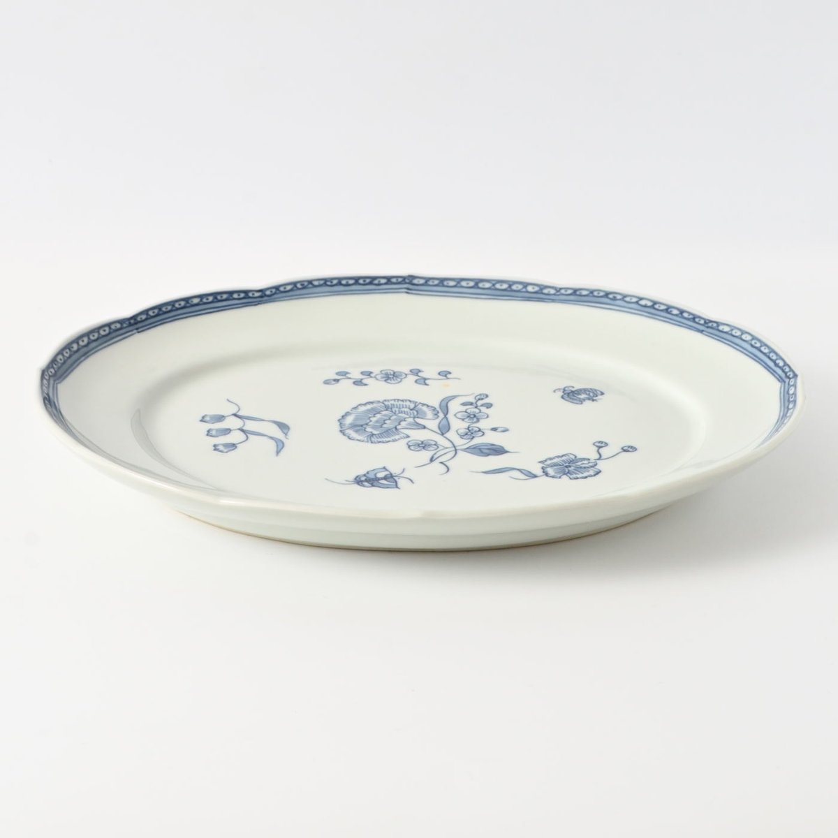 Hand-Painted Nejlika Porcelain Platter from Ikea, 1990s for sale at Pamono