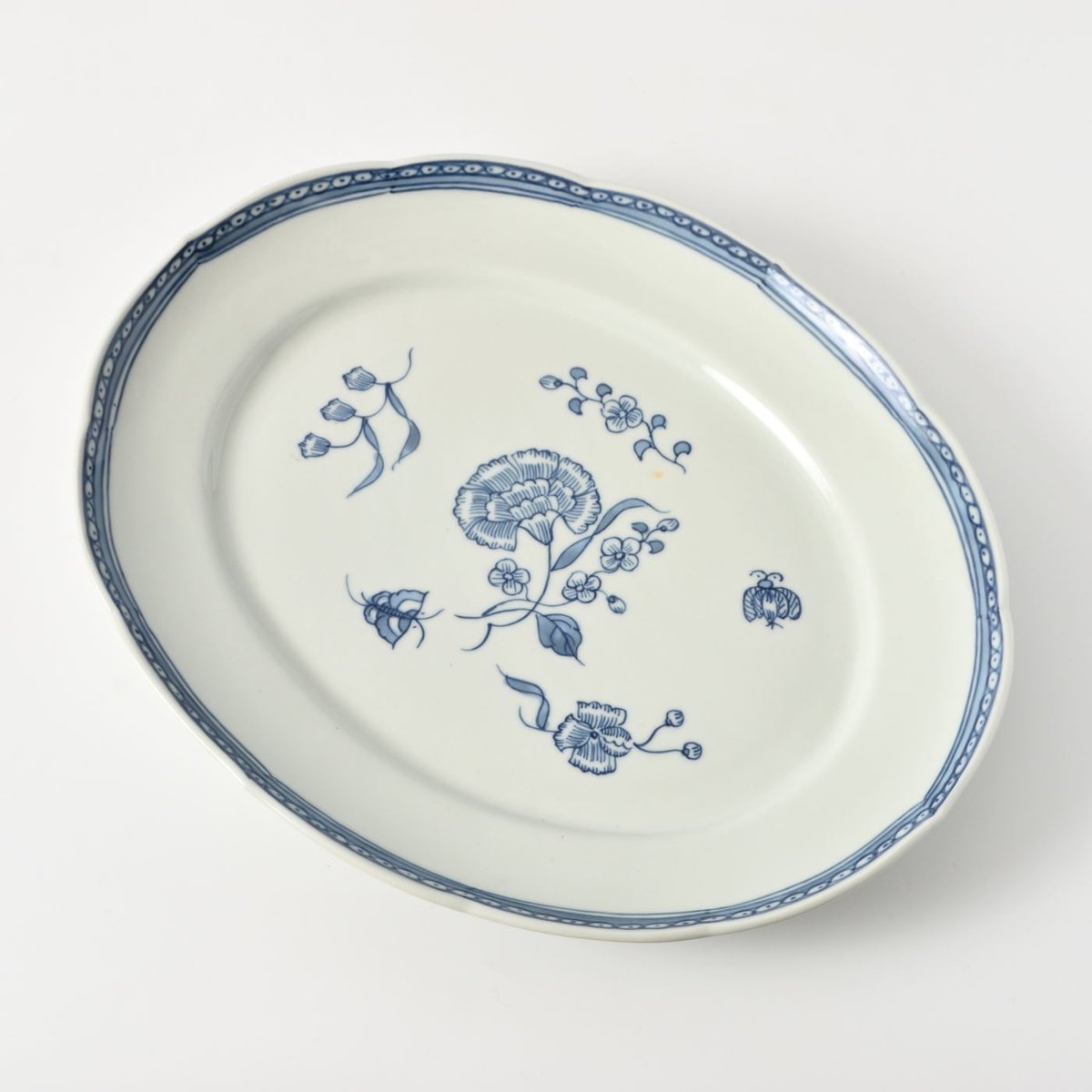 Hand-Painted Nejlika Porcelain Platter from Ikea, 1990s for sale at Pamono