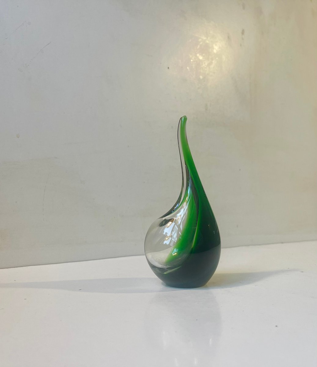 Green Flamingo Orchid Art Glass Vase by Per Lütken for Holmegaard ...